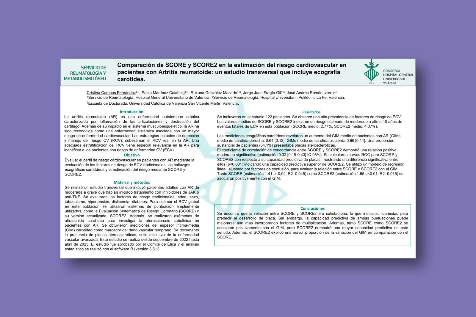 Comparación de SCORE y SCORE2 en la estimación del riesgo ...